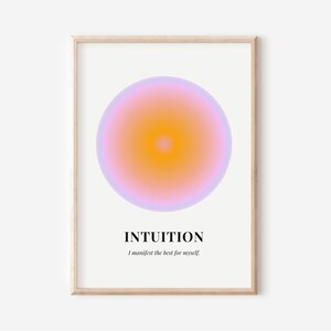 Intuition Print, Aura Poster, Gradient Wall Art, Spiritual Print ...