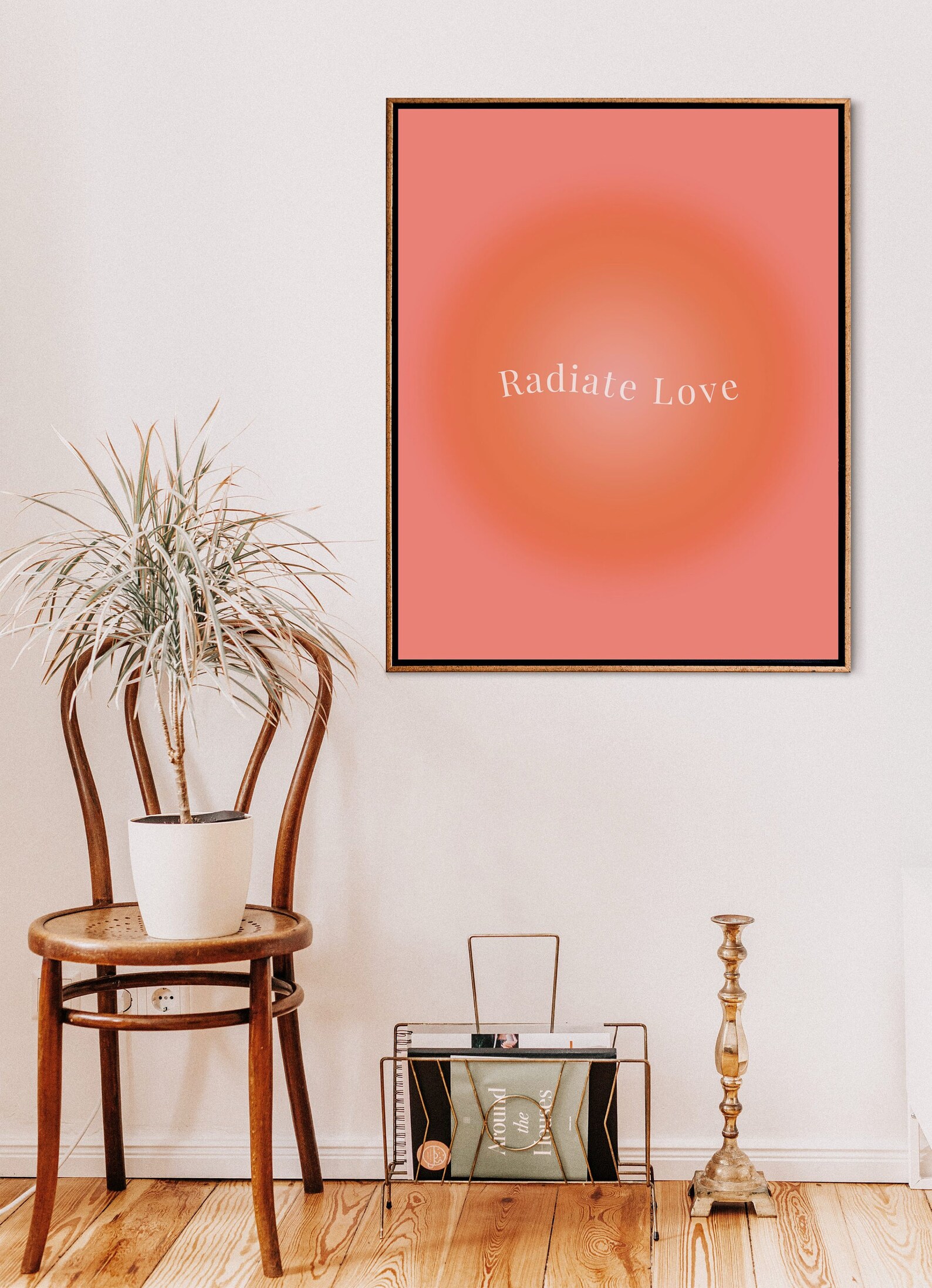 Radiate Love Print Aura Poster Gradient Wall Art Spiritual | Etsy