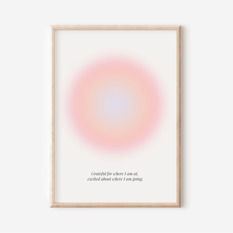 Aura Poster Spiritual Wall Art Gradient Print Angel - Etsy