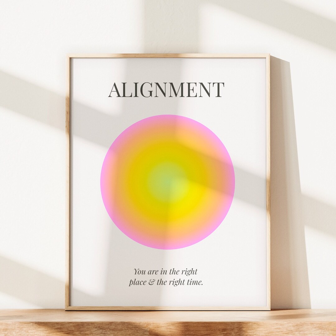 Alignment - Angel Numbers Poster, Gradient Wall Art, Spiritual Print ...