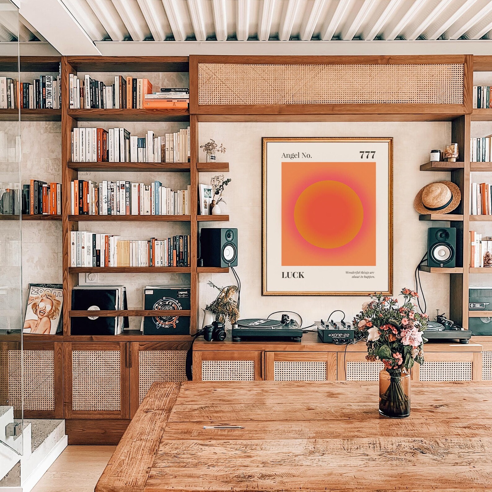 777 Print, Angel Numbers Poster, Gradient Wall Art, Spiritual Print ...