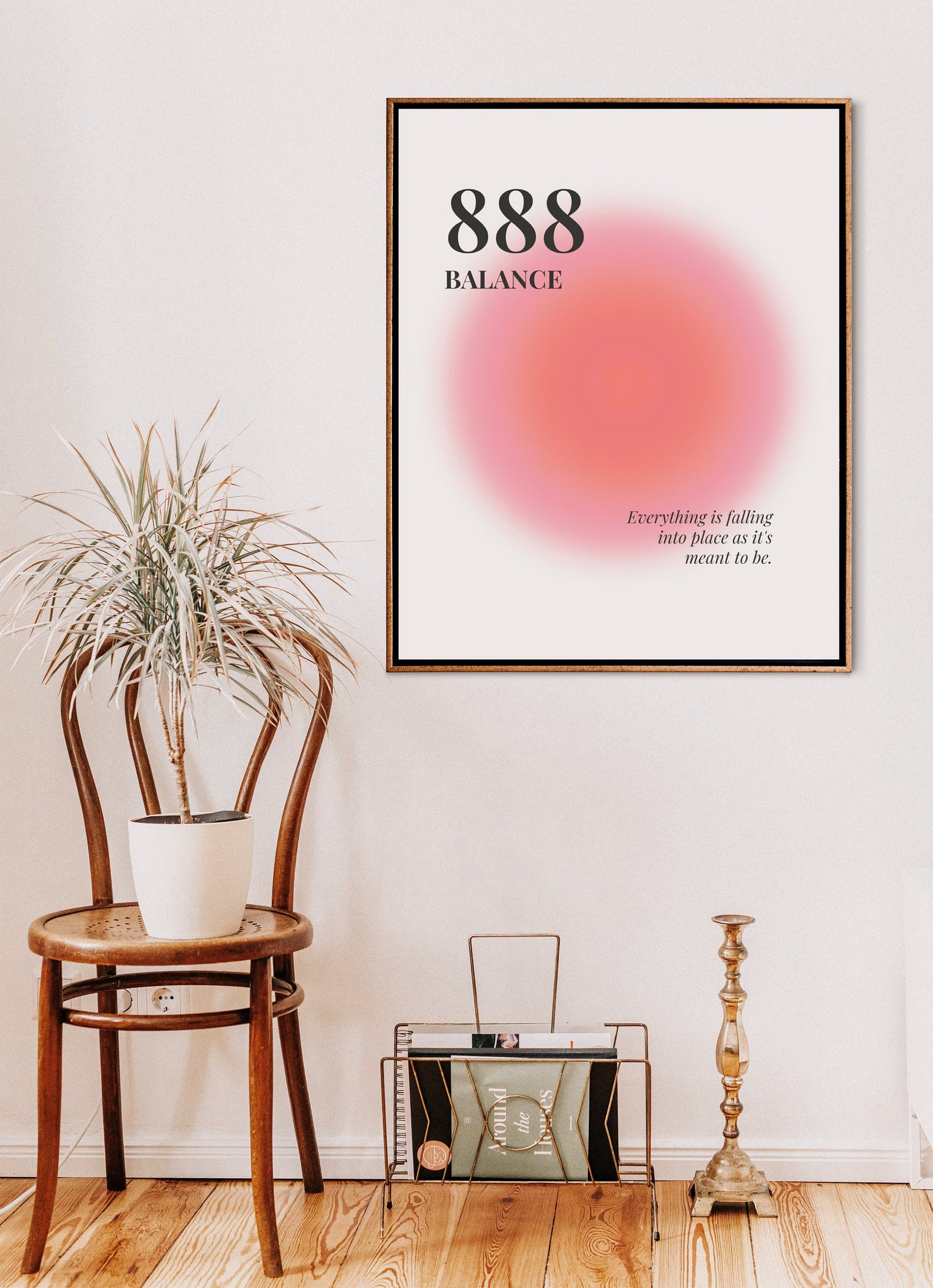 888 Print Angel Numbers Poster Gradient Wall Art Spiritual - Etsy