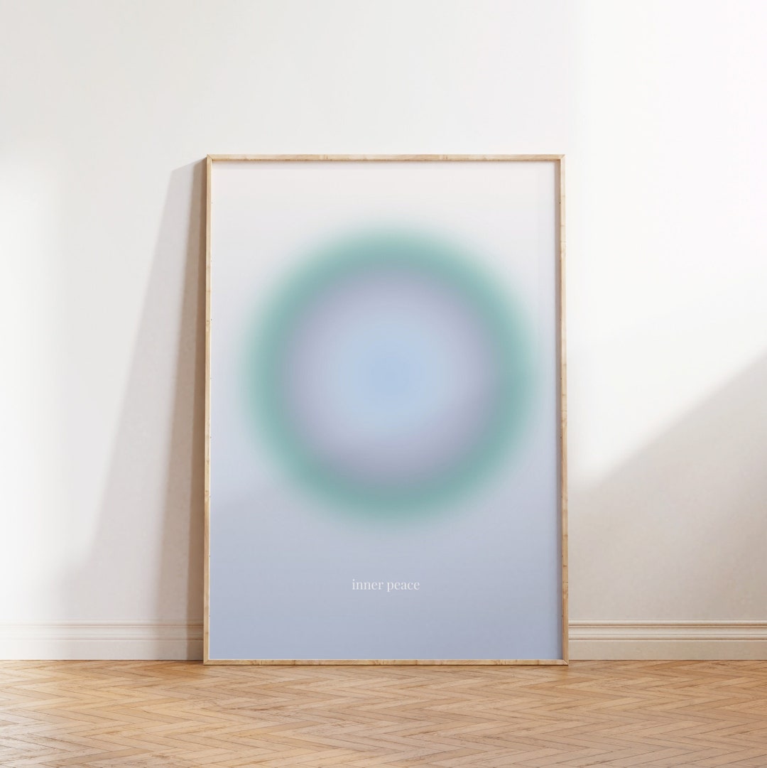 Aura Poster, spirituelle Wandkunst, Farbverlauf Druck, Engel Zahlen ...