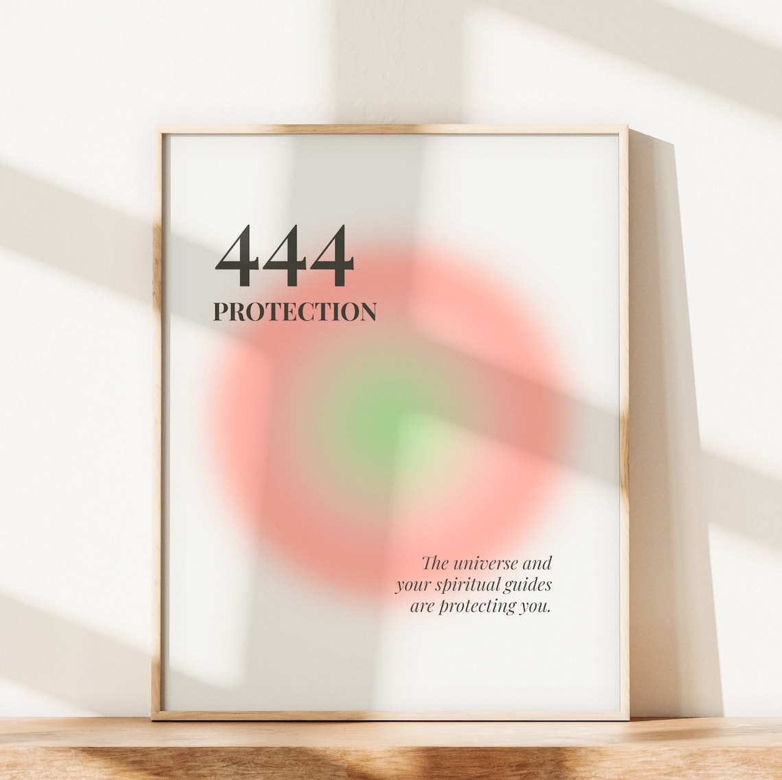 444 Print Angel Numbers Poster Gradient Wall Art Spiritual - Etsy