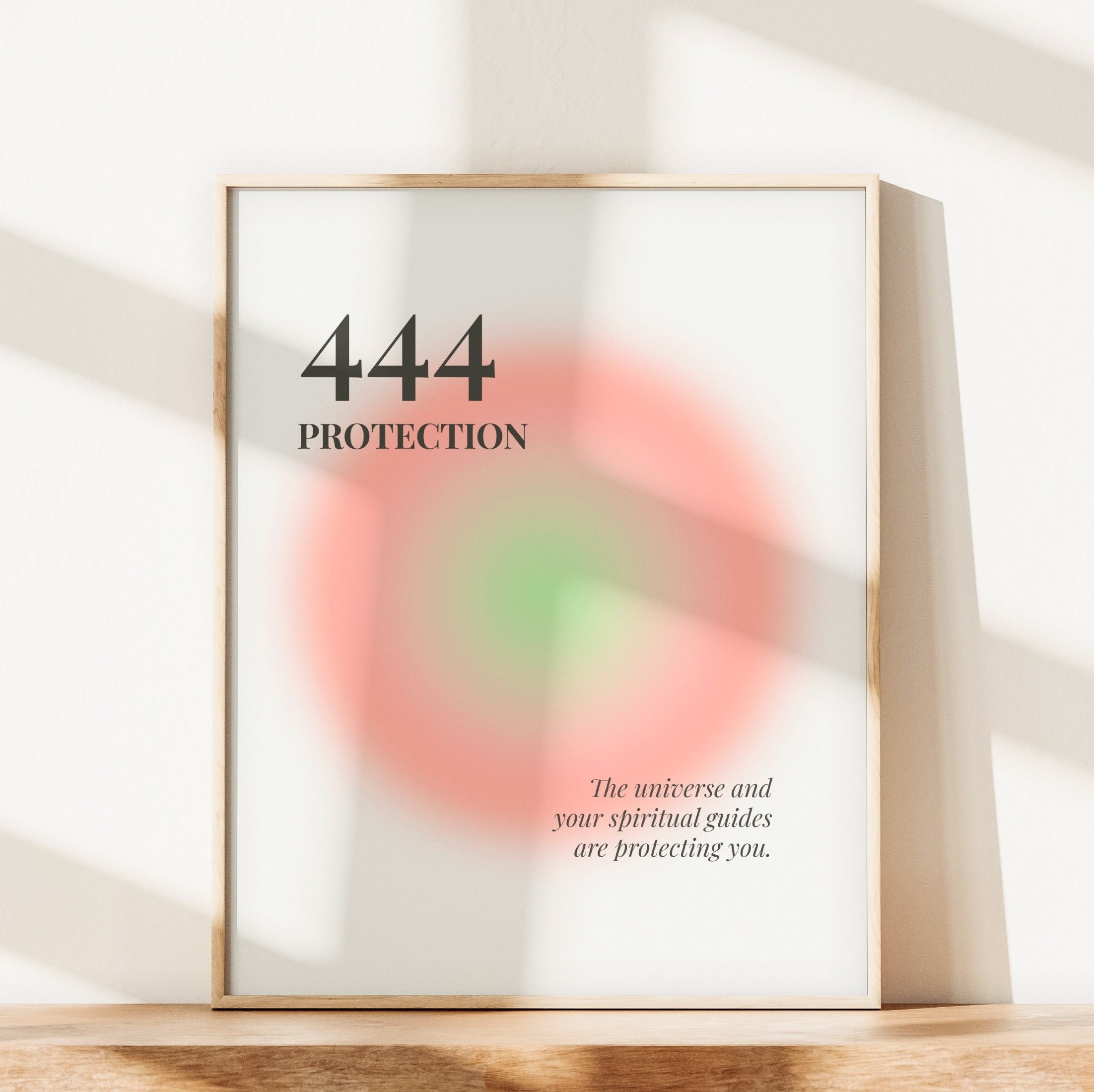 444 Print Angel Numbers Poster Gradient Wall Art Spiritual - Etsy