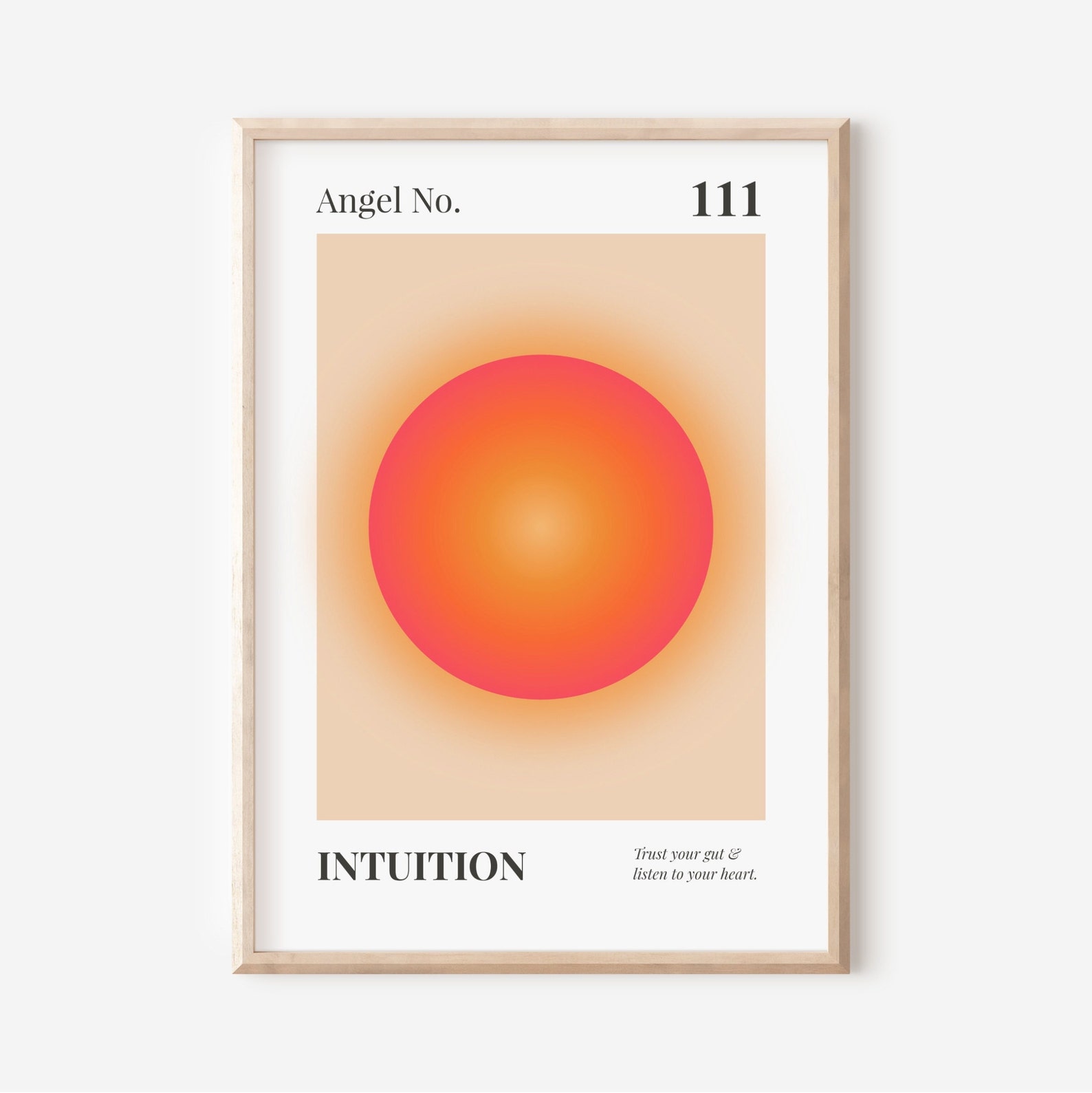 111 Print Angel Numbers Poster Gradient Wall Art Spiritual - Etsy