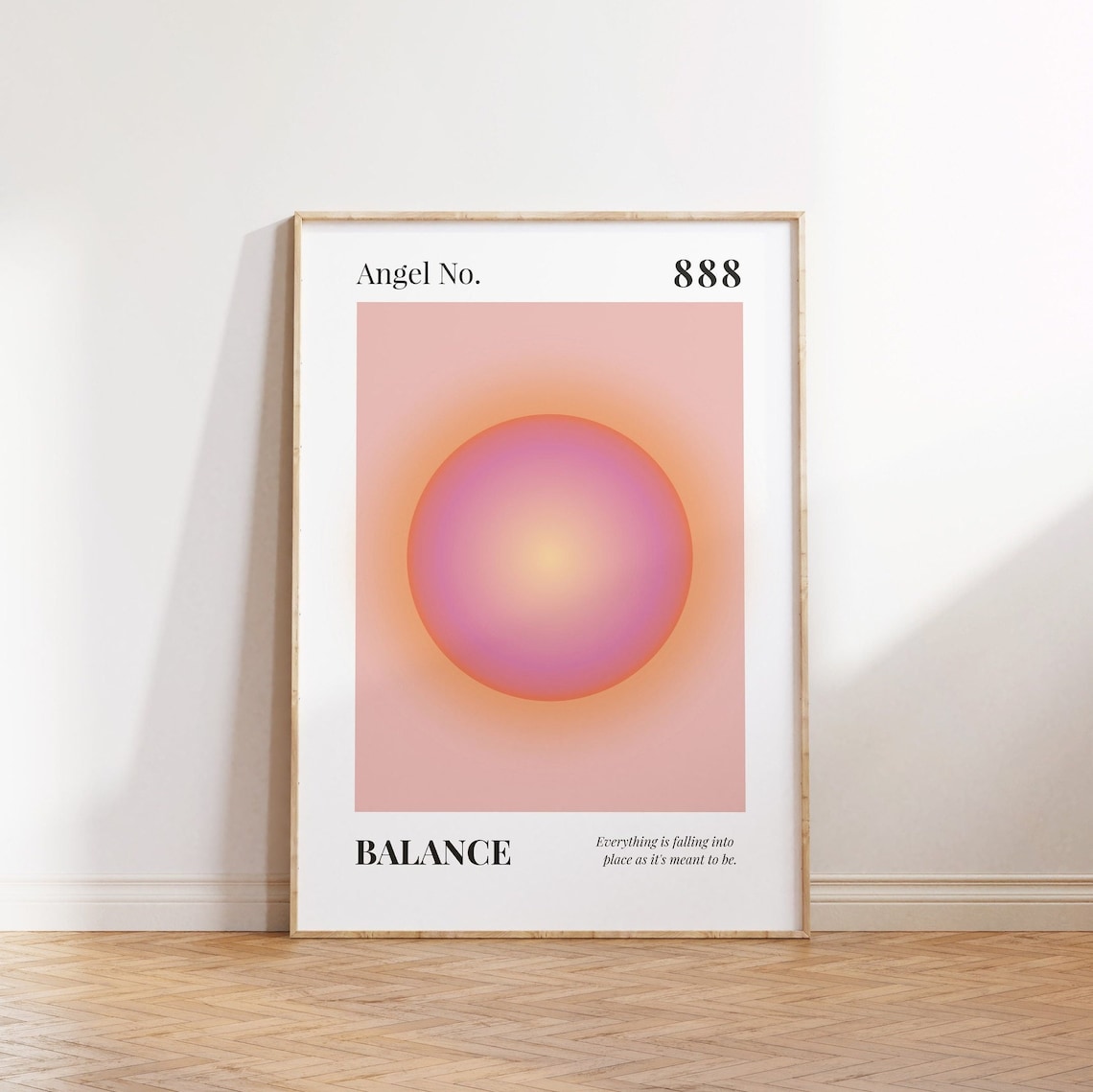 888 Print Angel Numbers Poster Gradient Wall Art Spiritual - Etsy