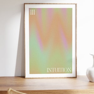 111 Print Angel Numbers Poster Aura Print Gradient Wall - Etsy