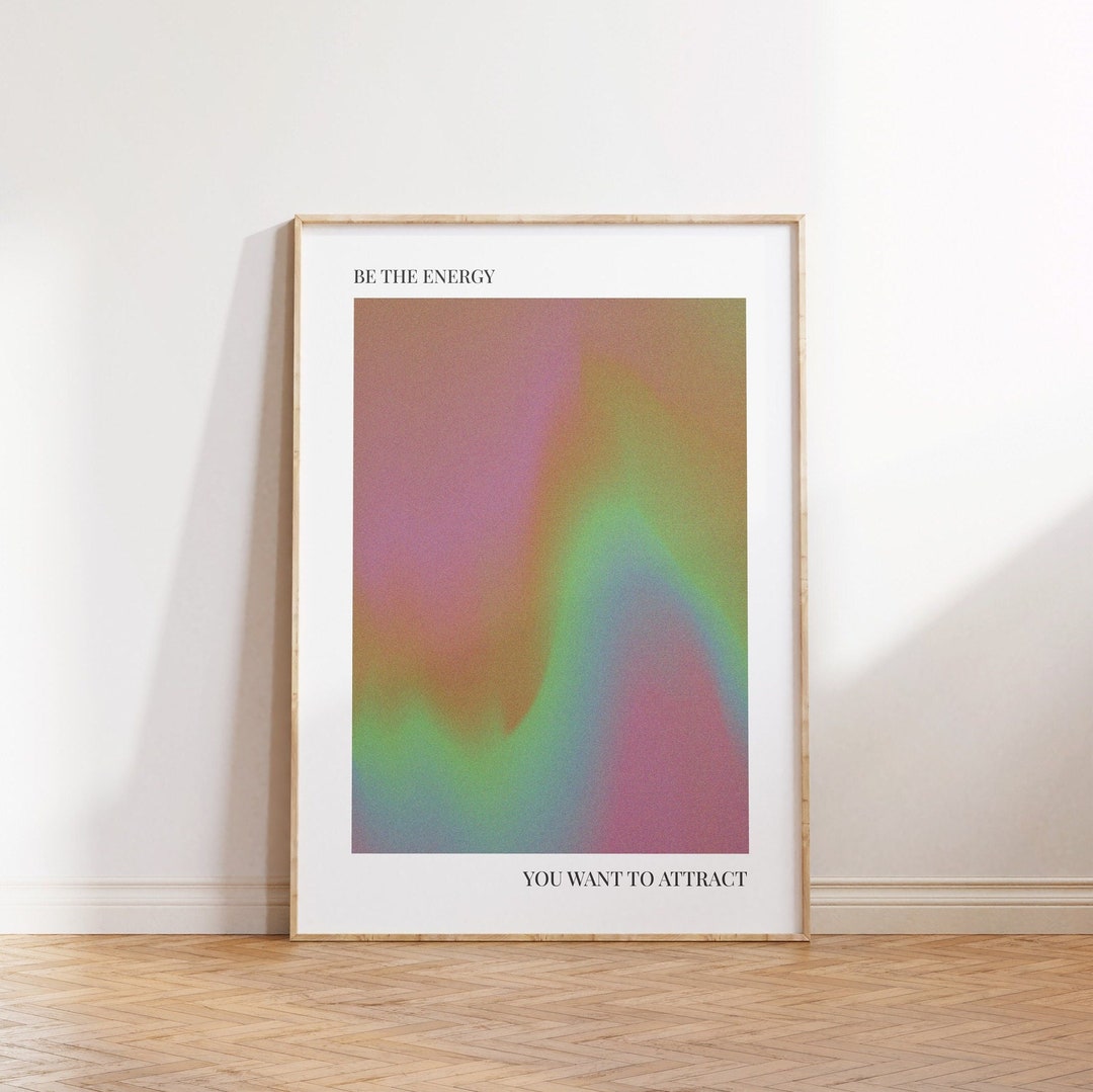 Aura Poster Spiritual Wall Art Gradient Print Angel - Etsy