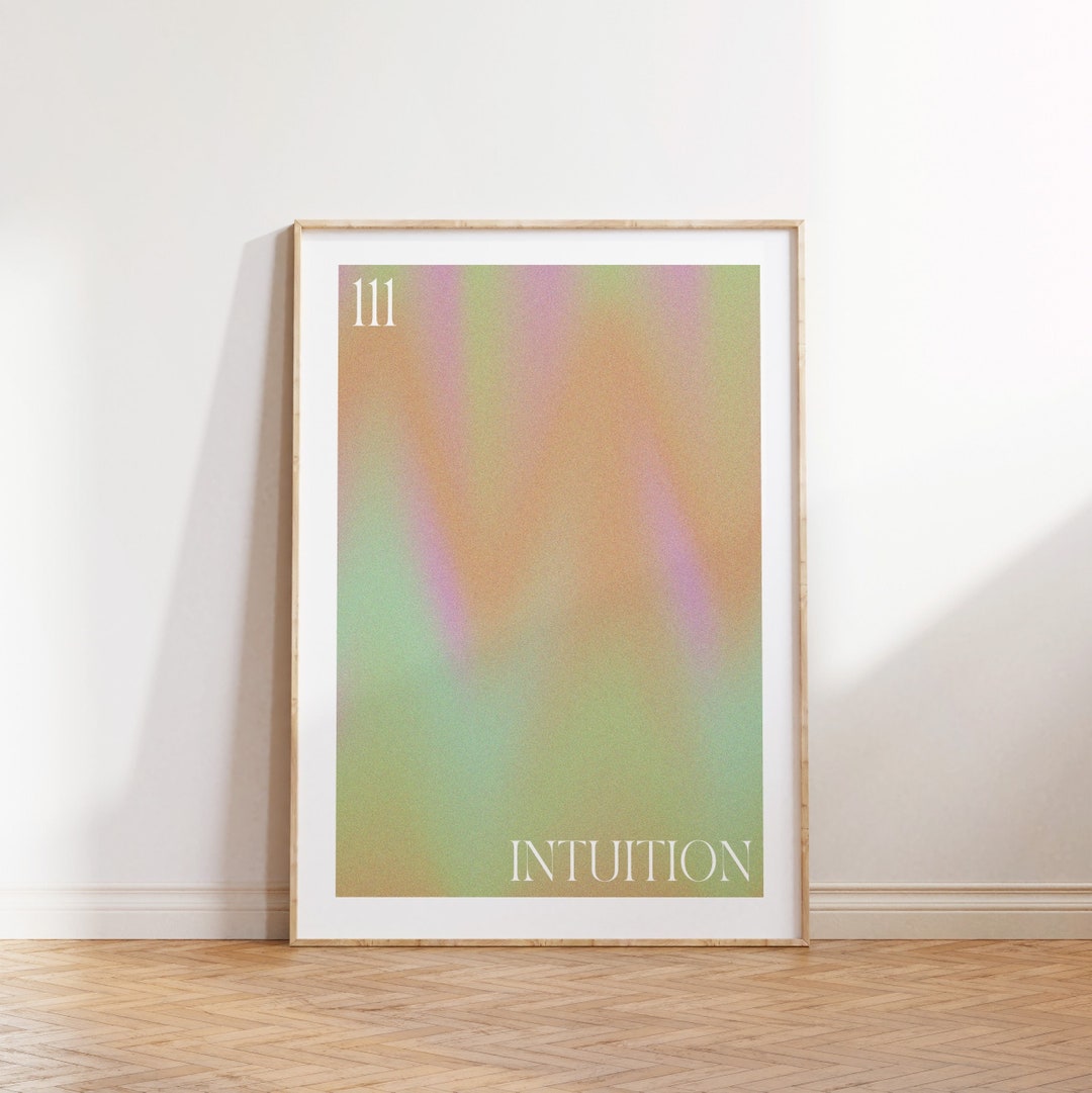 111 Print Angel Numbers Poster Aura Print Gradient Wall - Etsy
