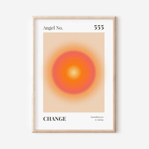 555 Print, Angel Numbers Poster, Gradient Wall Art, Spiritual Print ...