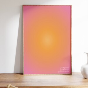 Good Energy - Aura Poster, Spiritual Wall Art, Gradient Print, Angel ...
