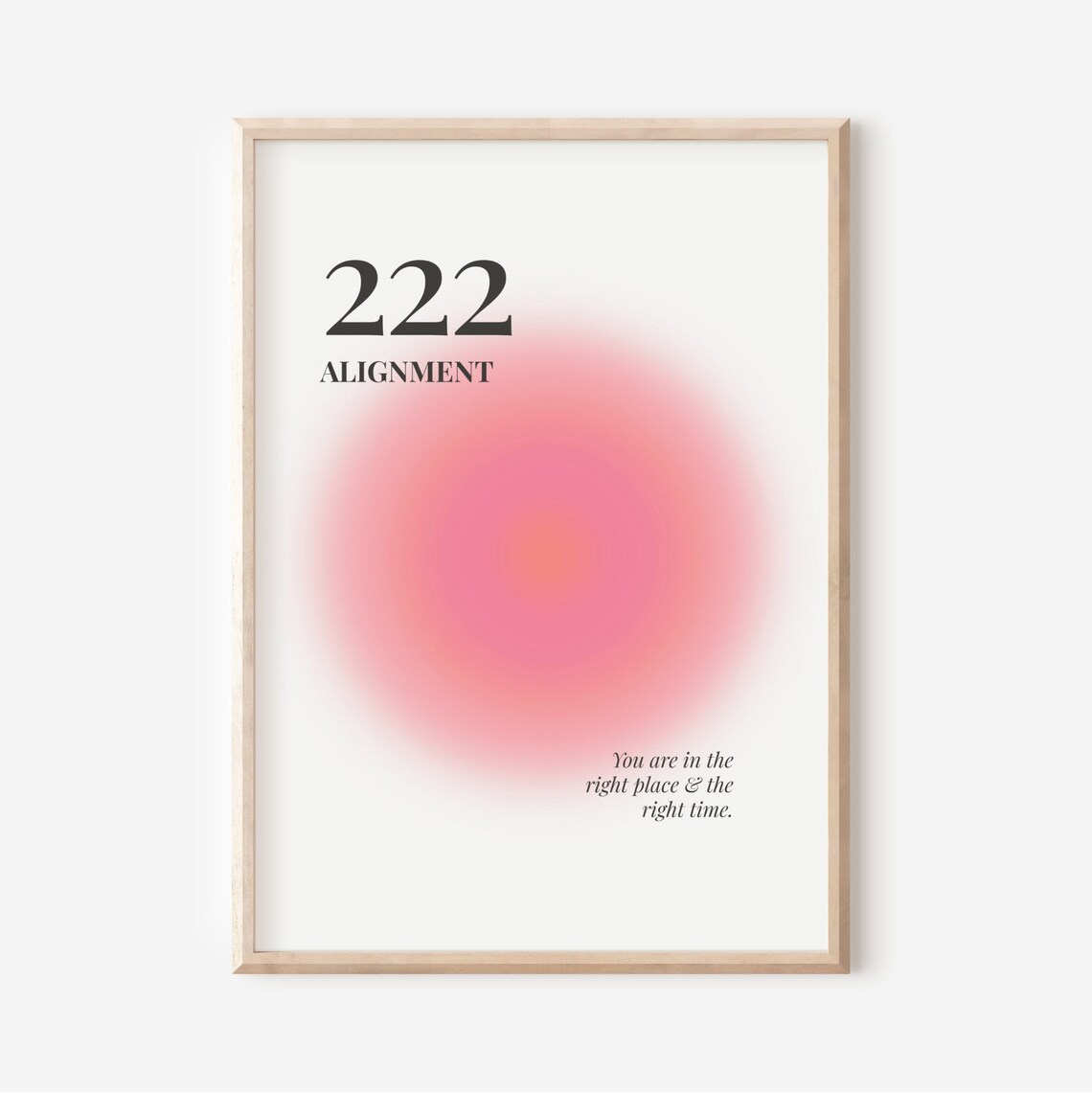 222 Print Angel Numbers Poster Gradient Wall Art Spiritual - Etsy