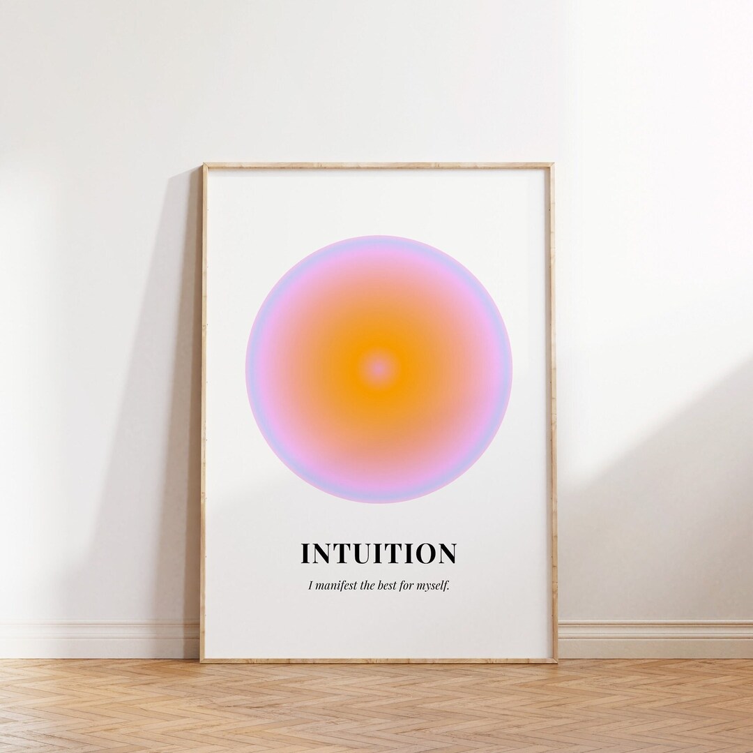 Intuition Print, Aura Poster, Gradient Wall Art, Spiritual Print ...