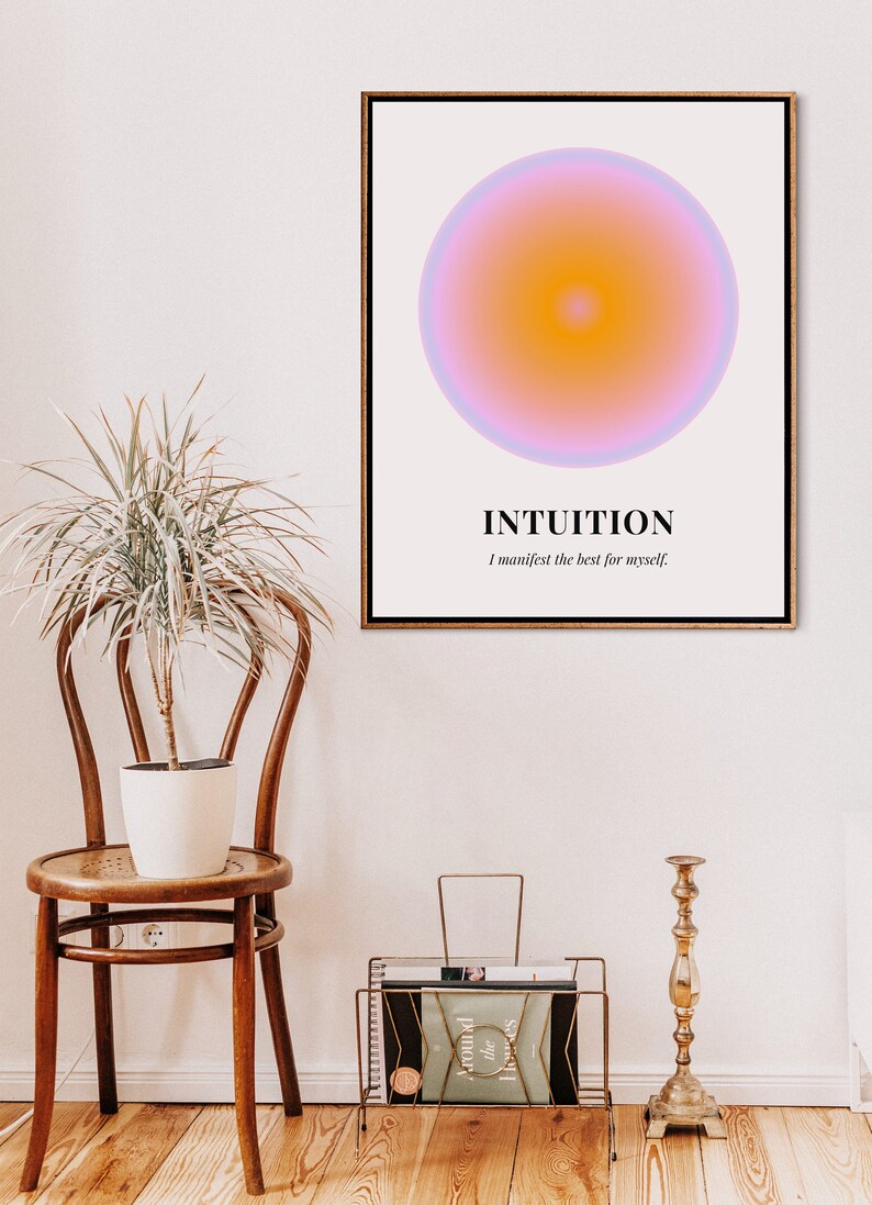 Intuition Print Aura Poster Gradient Wall Art Spiritual - Etsy