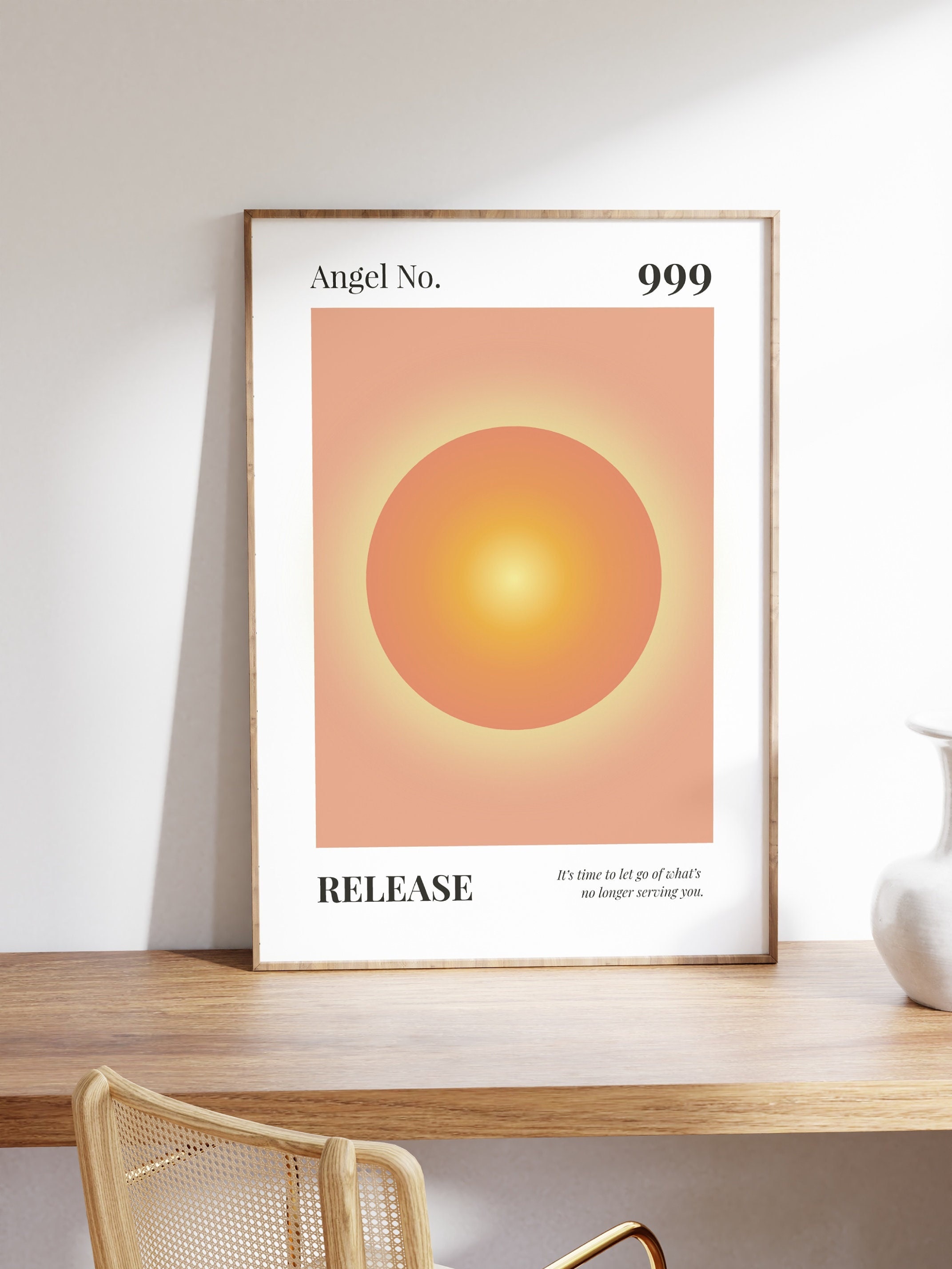 Art & Collectibles angel number poster // 999 wall art print Digital ...