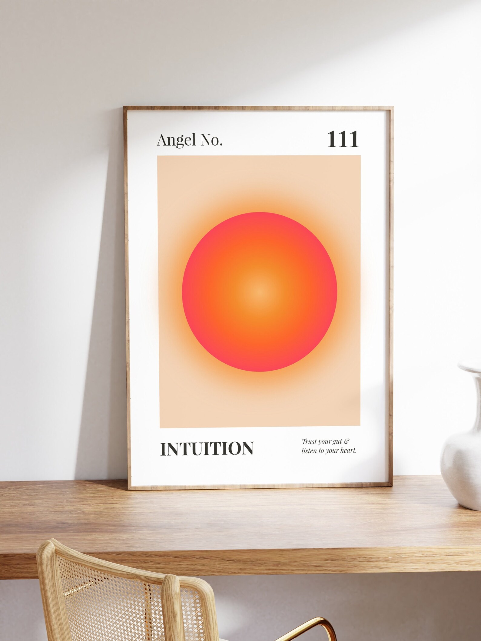 111 Print, Angel Numbers Poster, Gradient Wall Art, Spiritual Print ...