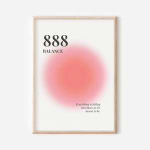 888 Print, Angel Numbers Poster, Gradient Wall Art, Spiritual Print ...