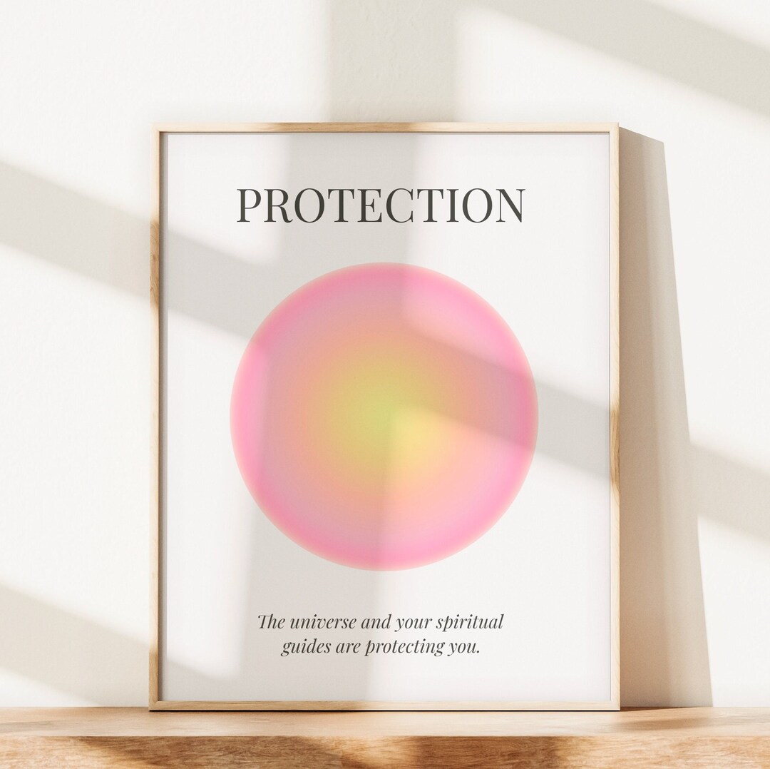 Protection Angel Numbers Poster, Gradient Wall Art, Spiritual Print ...
