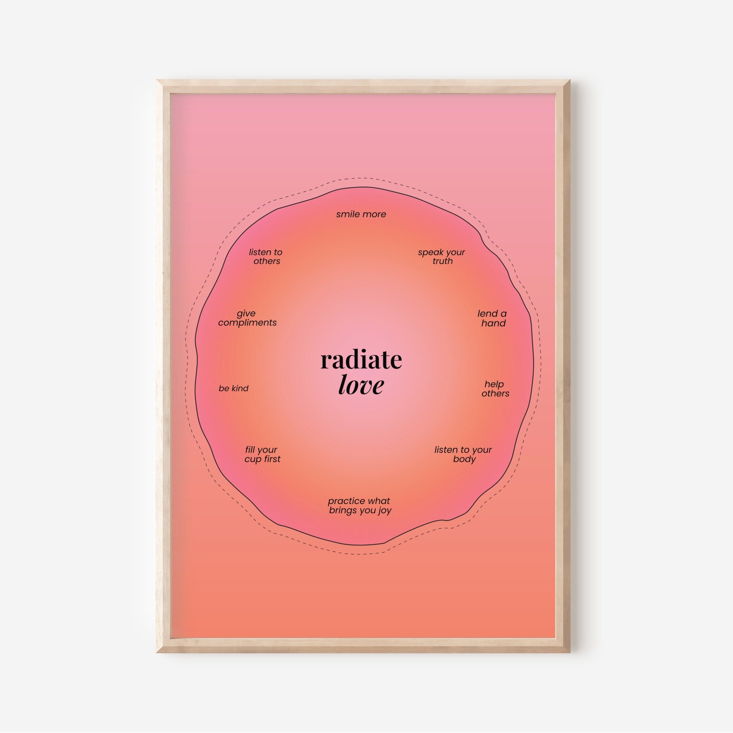 Love Wall Art Aura Poster Gradient Wall Art Spiritual | Etsy