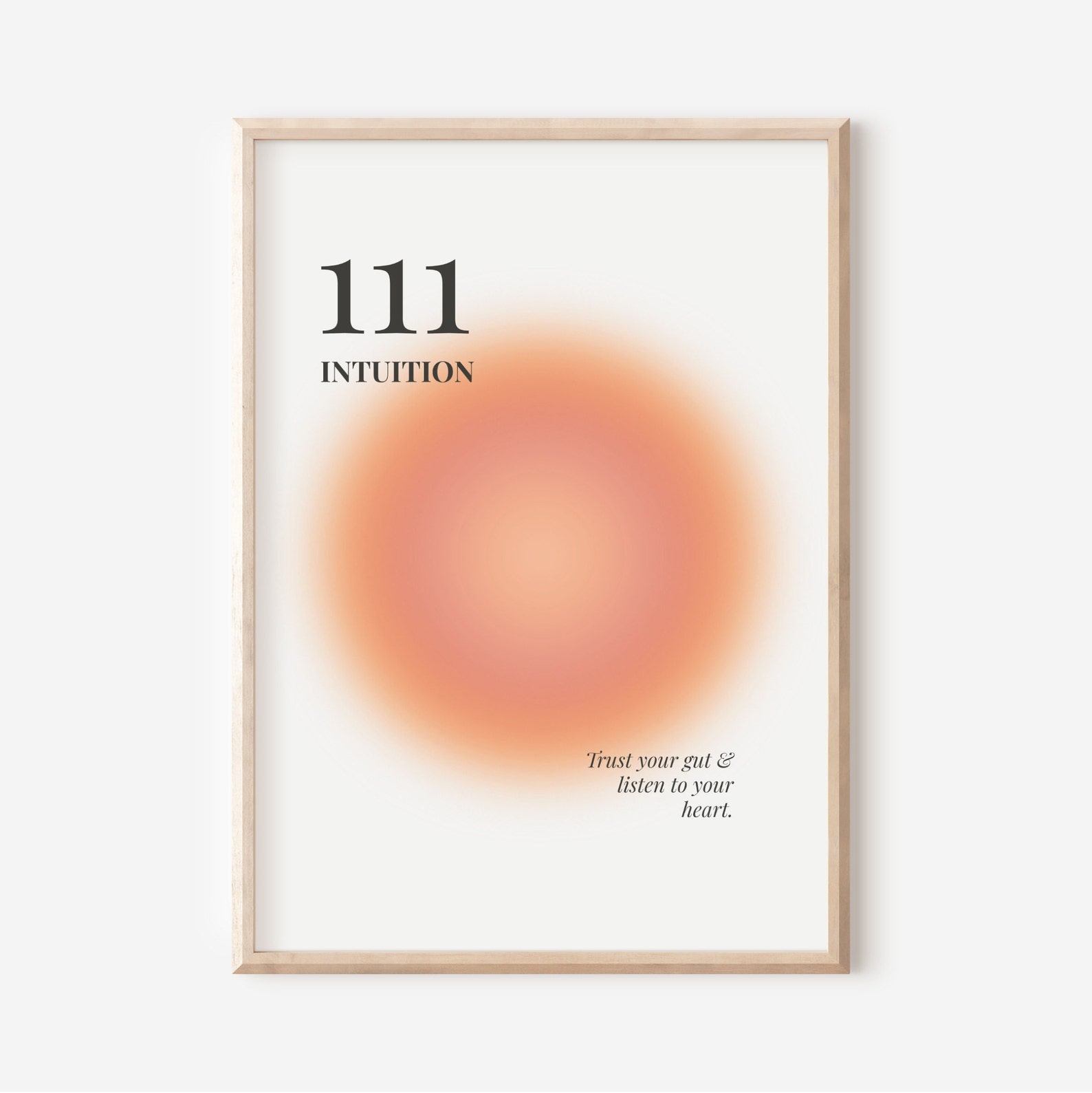 111 Print Angel Numbers Poster Gradient Wall Art Spiritual - Etsy