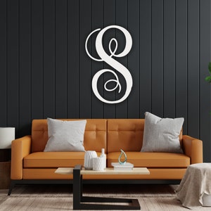 Stylish Initial Monogram Metal Sign | Family Housewarming Gift | First ...