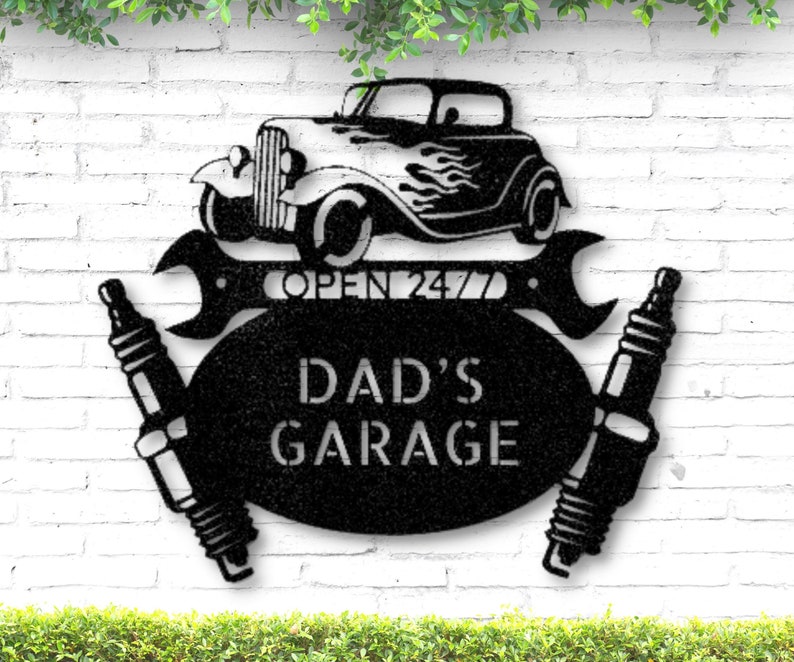 Custom Garage Sign Personalized Metal Garage Tool Sign | Etsy