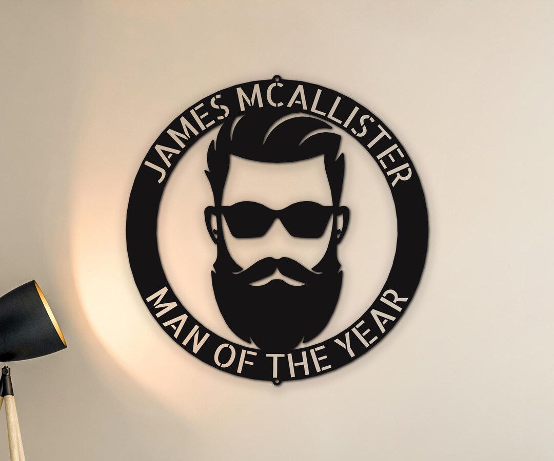 Personalized Manly Monogram Metal Wall Signs | Housewarming ...