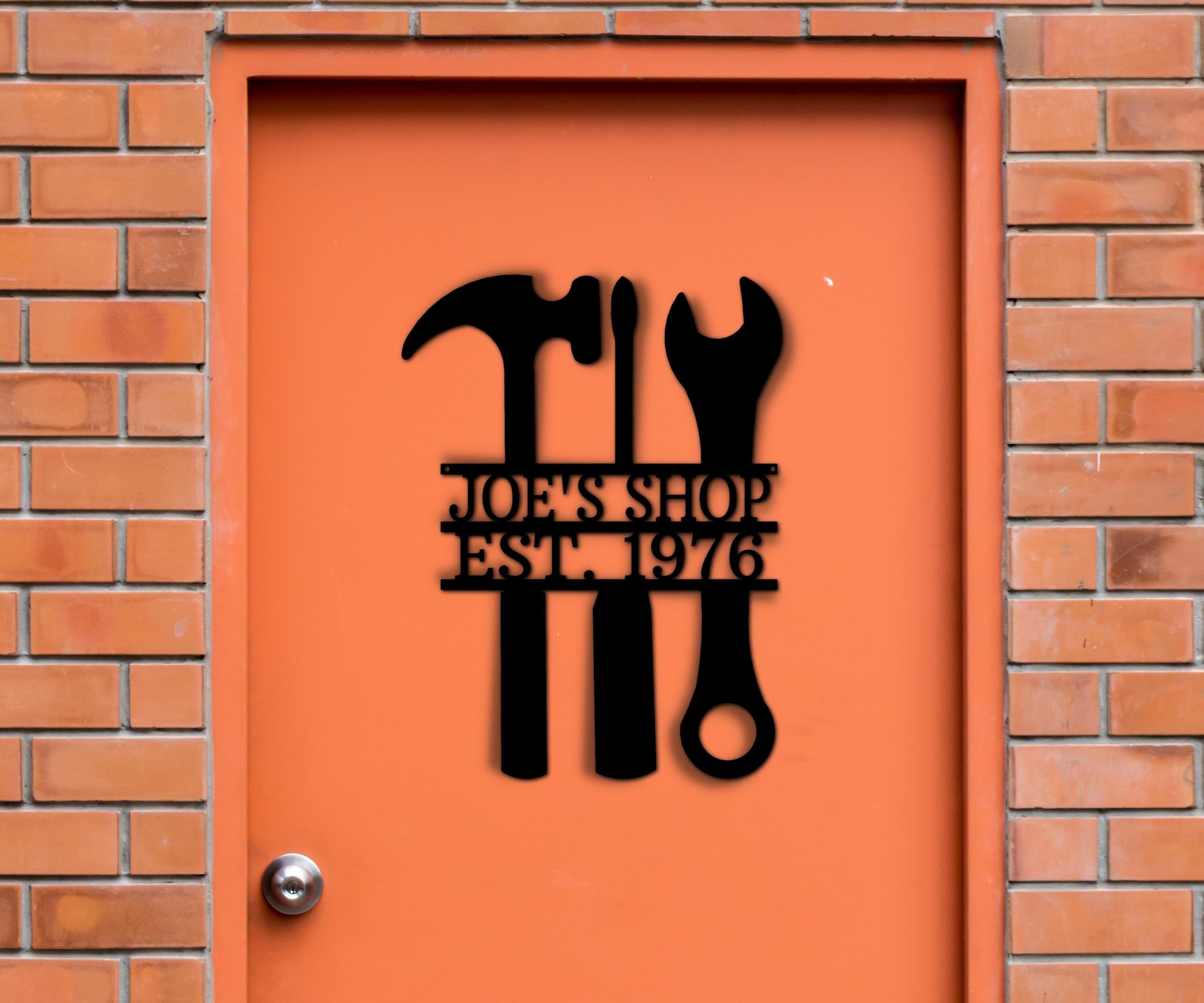 Custom Garage Metal Sign for Dad Workshop Mechanic Gift for - Etsy