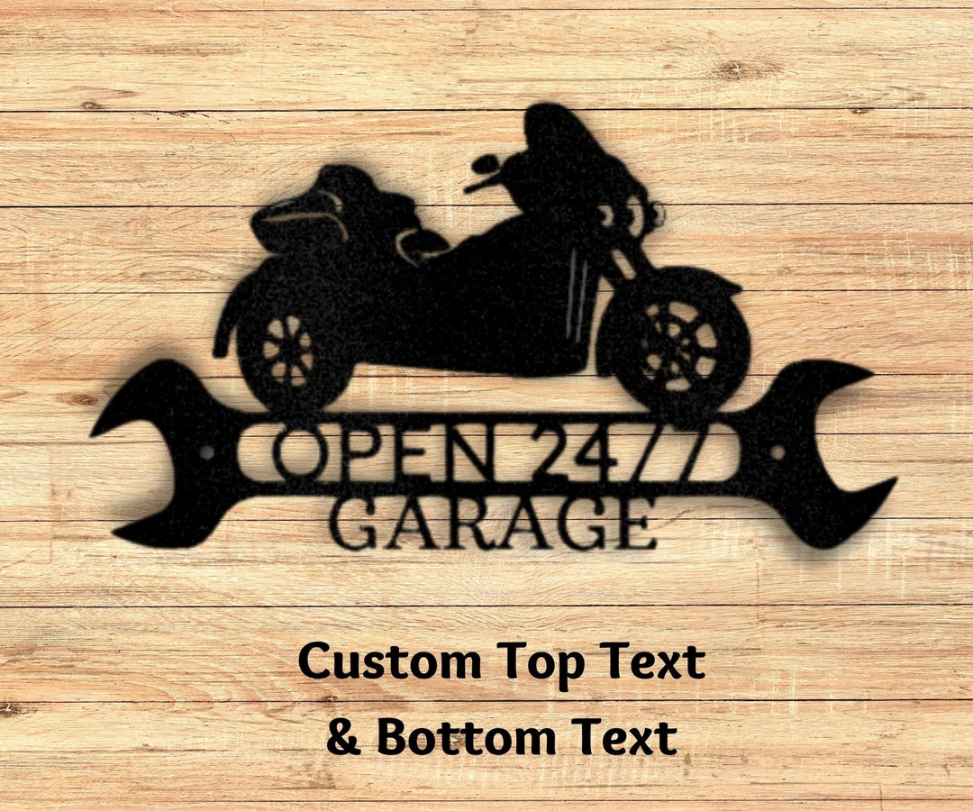 Custom Metal Bike Sign - Trike Shop Metal Monogram - Garage Metal Sign ...