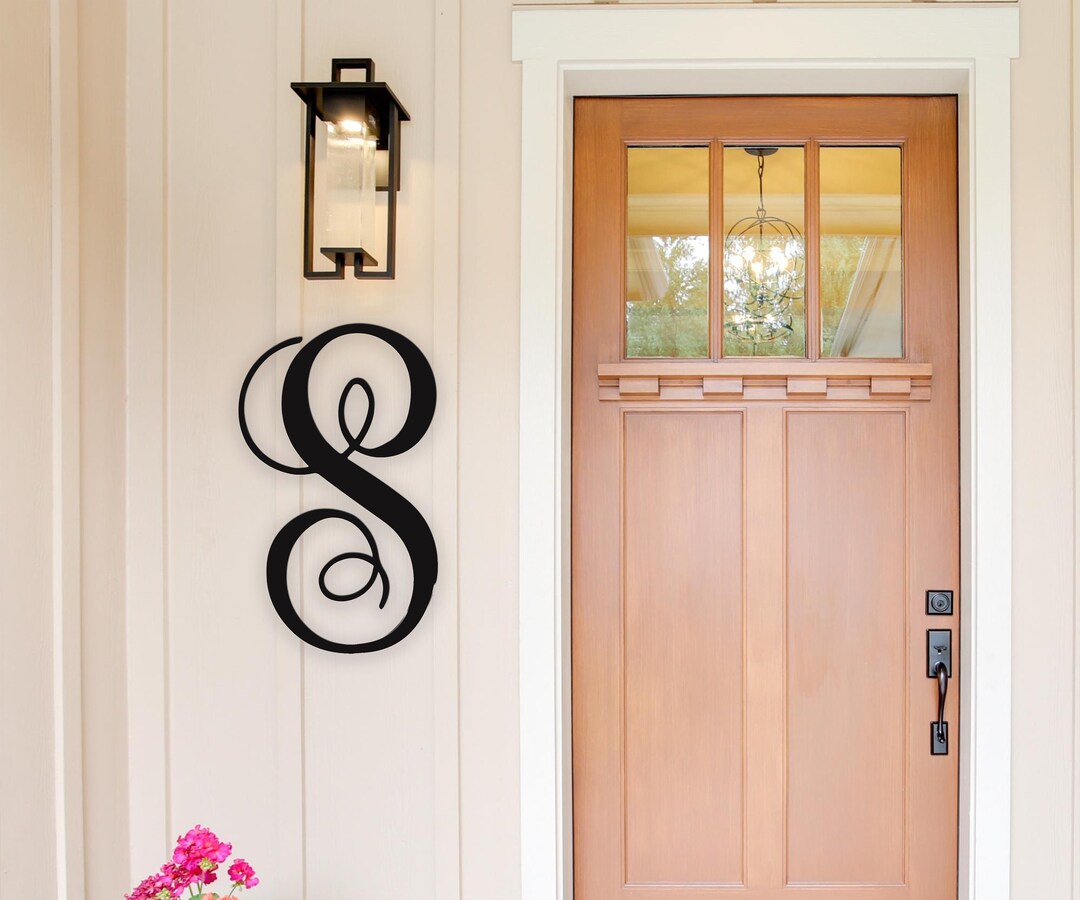 Stylish Initial Monogram Metal Sign | Family Housewarming Gift | First ...
