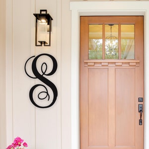 Stylish Initial Monogram Metal Sign | Family Housewarming Gift | First ...
