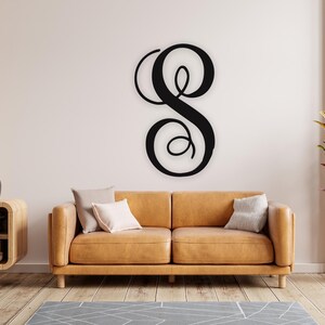 Stylish Initial Monogram Metal Sign | Family Housewarming Gift | First ...