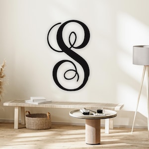 Stylish Initial Monogram Metal Sign | Family Housewarming Gift | First ...