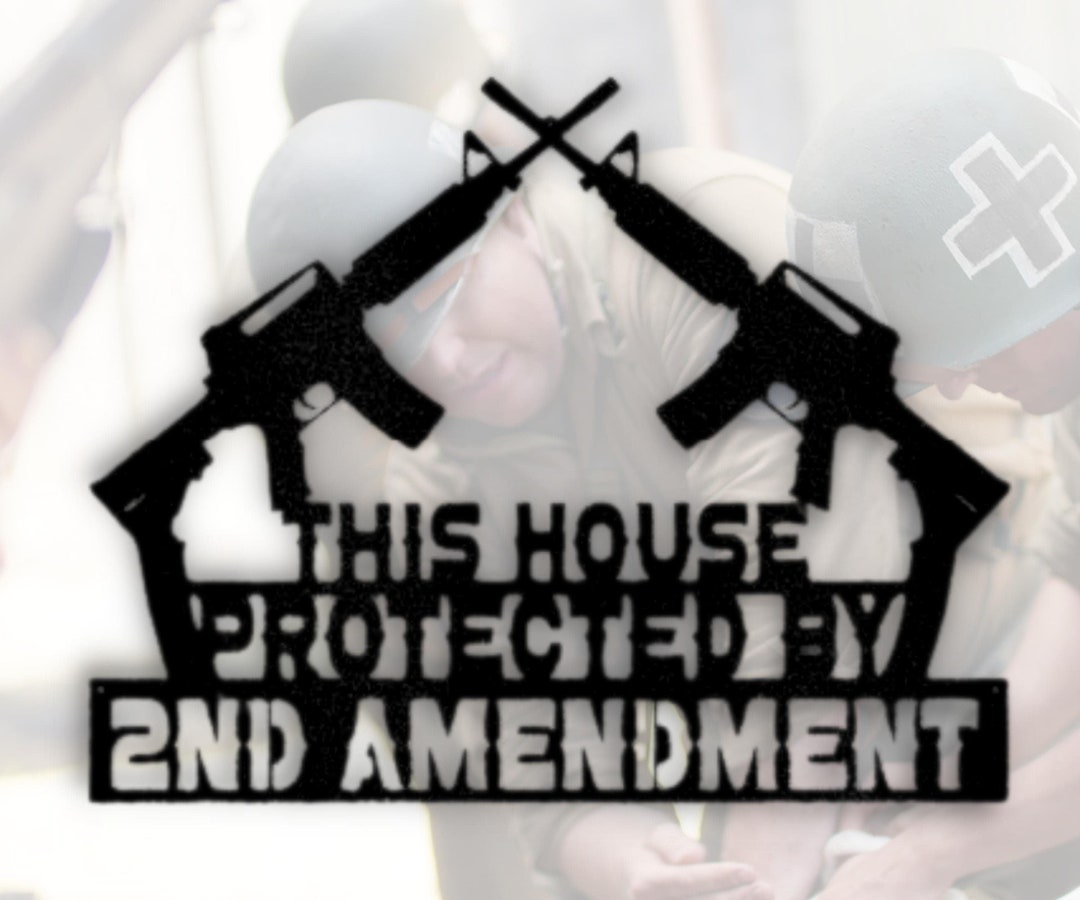 Patriotic Metal Art: 2A Rifle Wall Decor, Ideal Gift for Gun ...