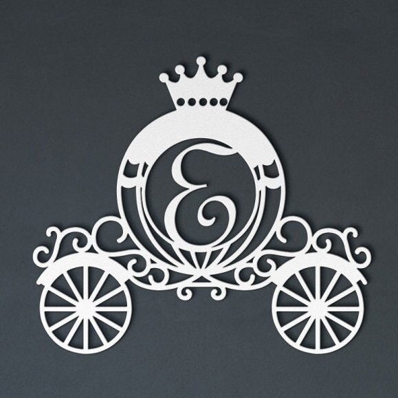 Princess Carriage Metal Sign - Personalized Monogram Wall Art, Custom ...