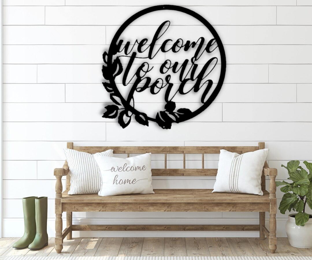 Rustic Farmhouse Welcome Signs | Front Porch & Door Decor | Outdoor ...