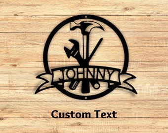 Custom Metal Shop Sign Workshop Sign for Him Gifts for Him Gifts for ...