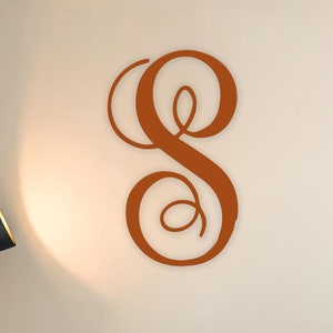 Stylish Initial Monogram Metal Sign | Family Housewarming Gift | First ...