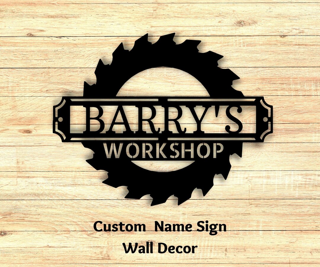 Sawmill Metal Sign, Wall Hanging Decor Gift for Men, Daddy Workshop ...