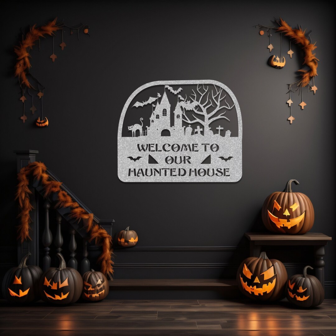 Welcome to Our Haunted House - Front Porch Decor With Gothic Home ...