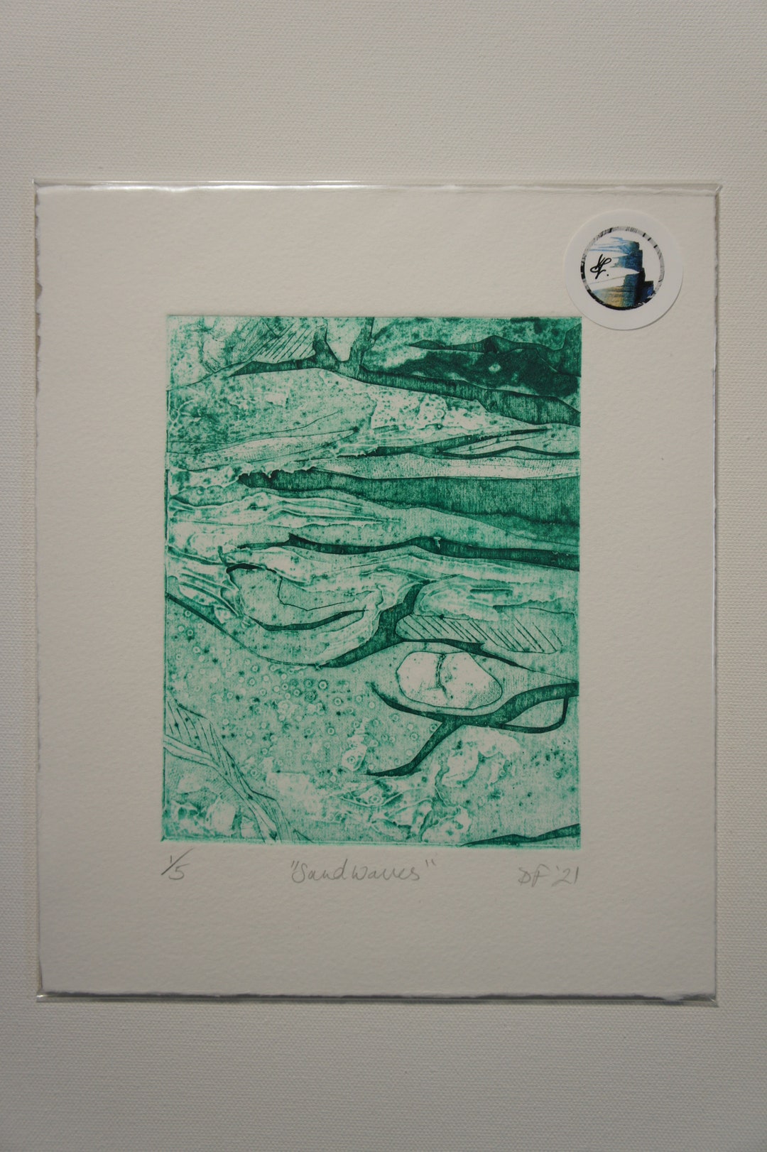 Abstract Collagraph Print Inspired by the Views From Red Rocks, Hoylake ...