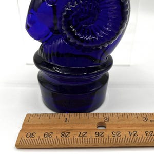 Cobalt Blue Heisey by Mosser Glass Rams Head Stopper Style Paperweight ...