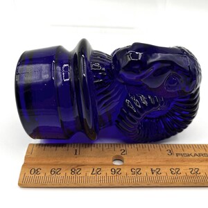 Cobalt Blue Heisey by Mosser Glass Rams Head Stopper Style Paperweight ...