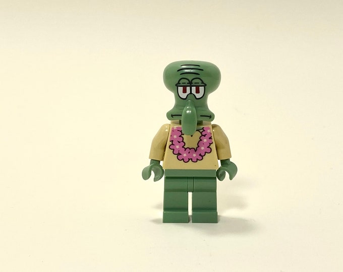 Squidward - Pink Lei Lego Minifigure - Etsy