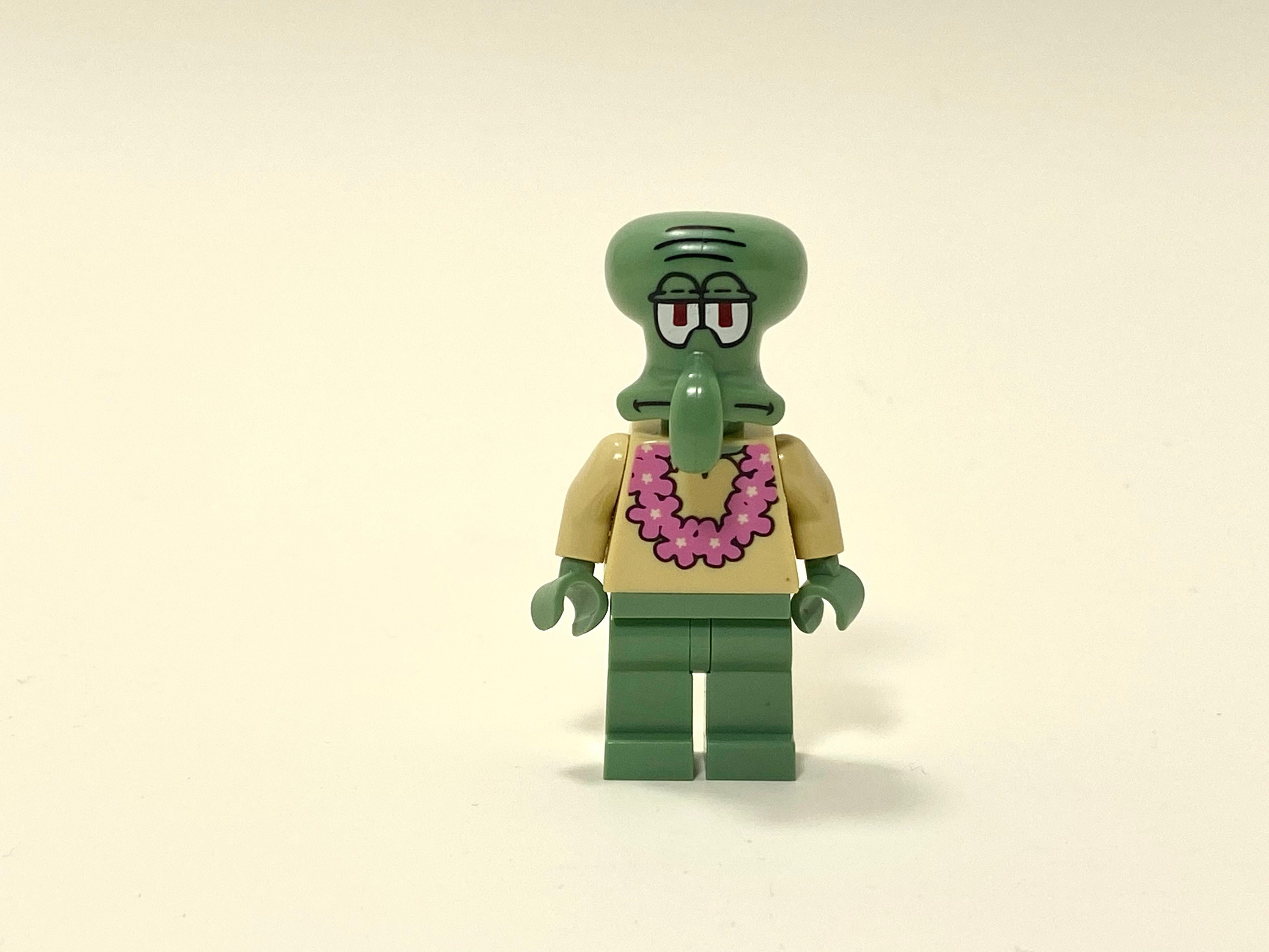 Squidward Pink Lei Lego Minifigure - Etsy