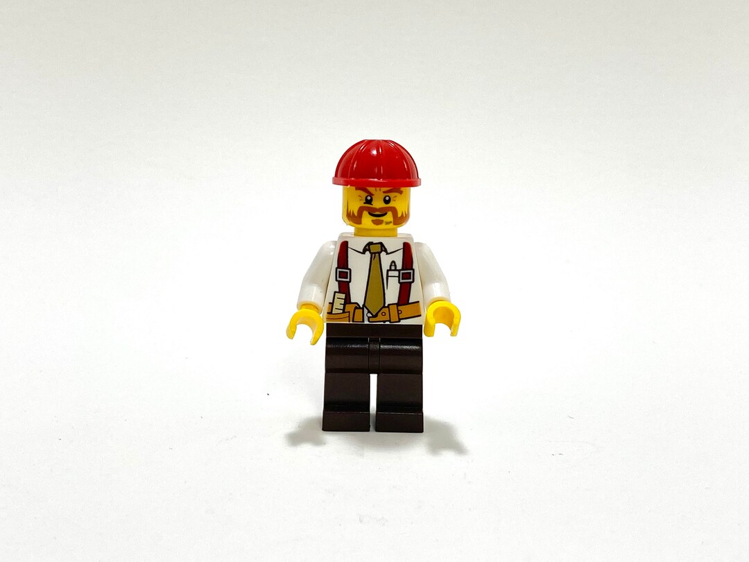Lego City - Foreman Lego Minifigure - Etsy