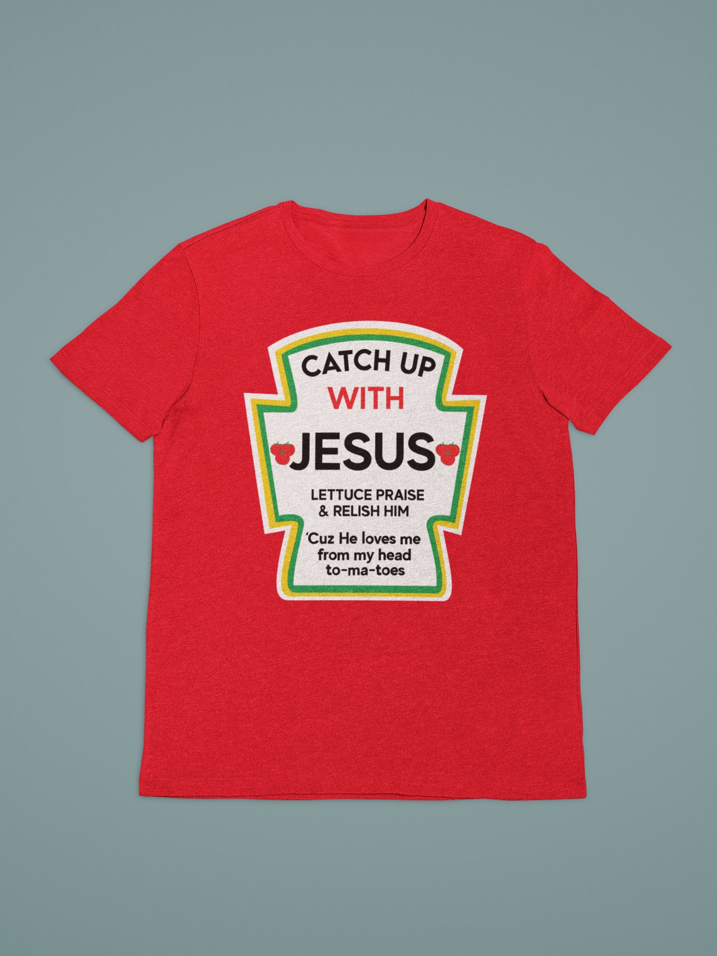 Condiment "catch Up" Ketchup Shirt - T-shirt - Etsy