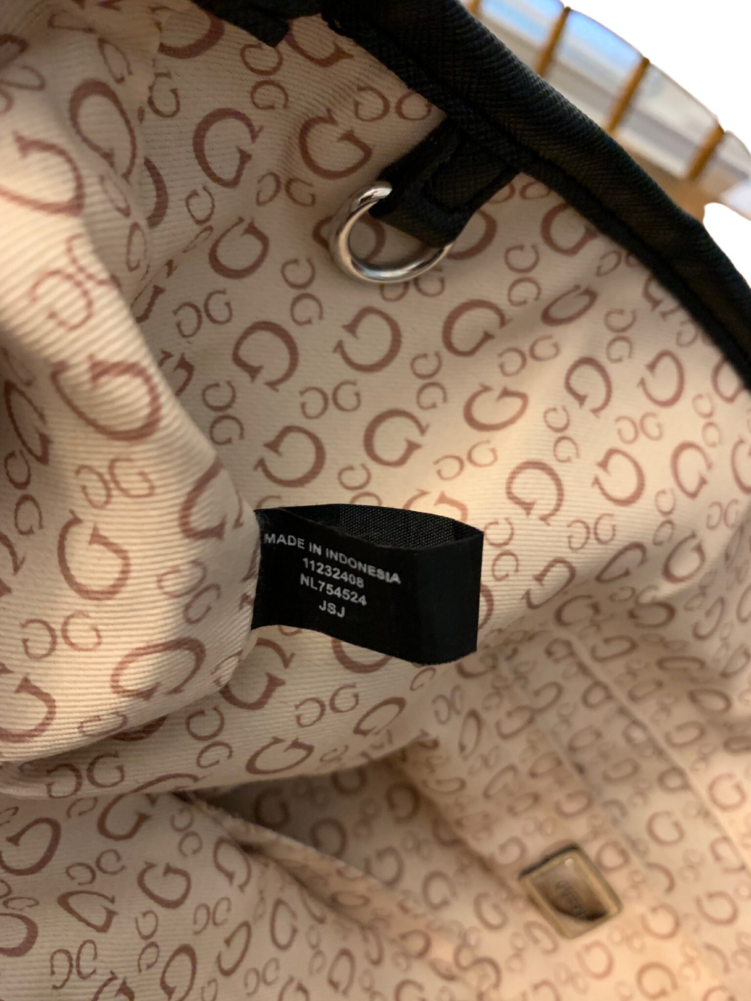 VTG GUESS Logo TOTE Black Tan Lining Key Holder - Etsy