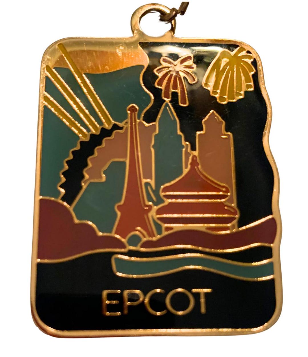 VTG DISNEY EPCOT Cloisonne Key Ring 1980s Original Tag Not Used - Etsy